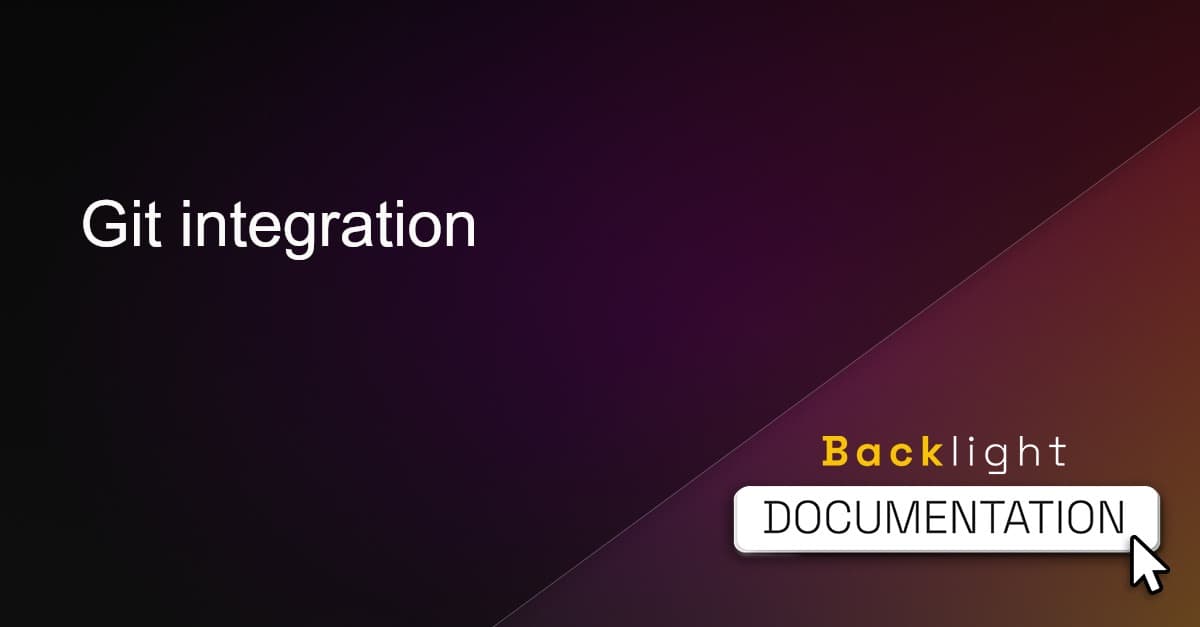 Git Integration Backlightdev Documentation 6090